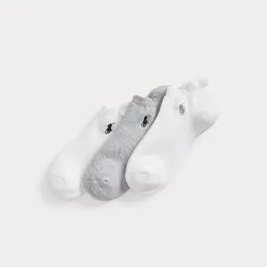 Ralph Lauren Cushioned Ankle Socks 3 Pack - Charcoal