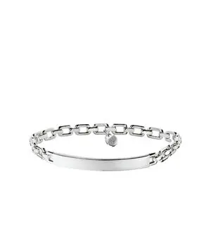 Ralph Lauren Sterling Silver Mini Id Bracelet - Grey