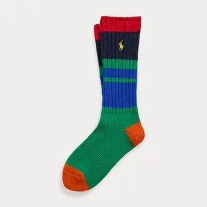 Ralph Lauren Ralph Lauren Striped Wool-Blend Boot Socks Multi