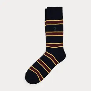 Ralph Lauren Striped Wool-blend Boot Socks - Navy