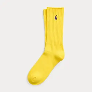 Ralph Lauren Signature Pony Cotton-Blend Crew Socks Bright Yellow