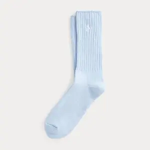 Ralph Lauren Signature Pony Cotton-Blend Crew Socks Light Blue