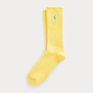 Ralph Lauren Signature Pony Cotton-Blend Crew Socks Light Yellow