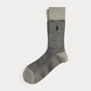 Ralph Lauren Glen Plaid Trouser Socks - Grey Heather