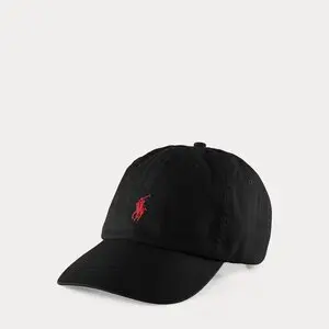 Ralph Lauren Cotton Chino Ball Cap - Polo Black/rl Red
