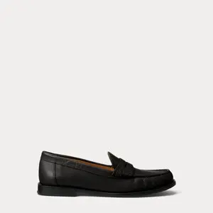 Ralph Lauren Calfskin Penny Loafer - Black