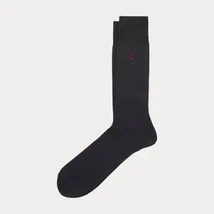 Ralph Lauren Ribbed Dress Socks Charcoal