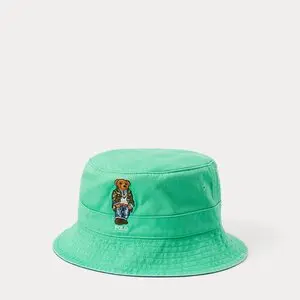 Ralph Lauren Polo Bear Twill Bucket Hat Classic Kelly