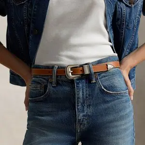 Ralph Lauren Western Vachetta Leather Belt - Cuoio