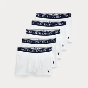 Ralph Lauren Stretch Cotton Jersey Boxer Brief 5-pack - White