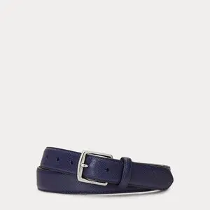 Ralph Lauren Saffiano Leather Belt - Newport Navy