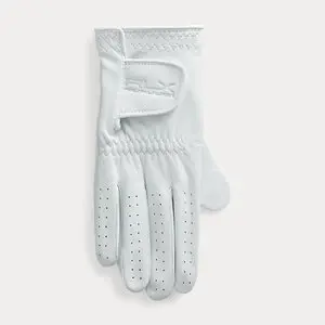 Ralph Lauren Leather Golf Glove Right Hand - White (right)