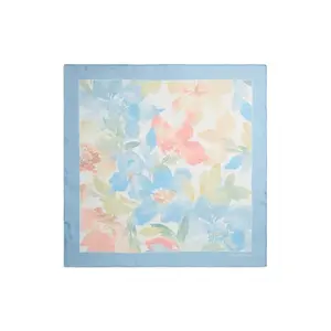 Ralph Lauren Floral Silk Square Scarf - Blue Note