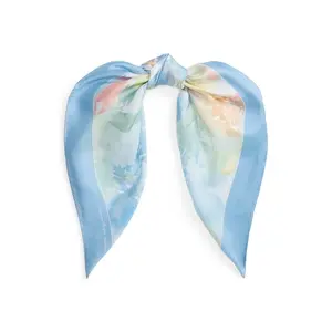 Ralph Lauren Floral Silk Square Scarf - Blue Note