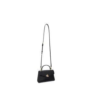 Ralph Lauren Leather Small Farrah Satchel - Black