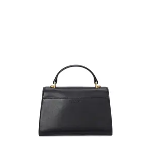Ralph Lauren Leather Small Farrah Satchel - Black