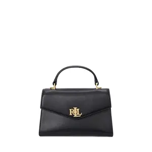 Ralph Lauren Leather Small Farrah Satchel - Black