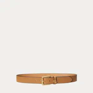 Ralph Lauren Leather Logo Belt Buff