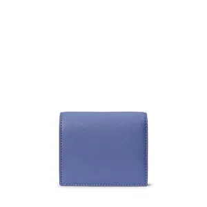 Ralph Lauren Crosshatch Leather Compact Wallet - Carson Blue