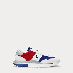 Ralph Lauren Ralph Lauren Train 89 Suede And Oxford Sneakers Bianco/red/royal