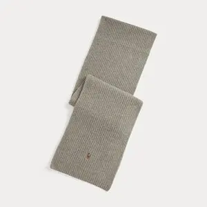 Ralph Lauren Rib-knit Wool-blend Scarf - Andover Heather