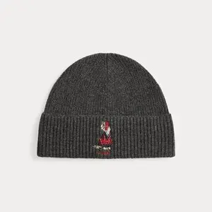 Ralph Lauren Rib-knit Beanie - Charcoal Heather