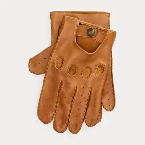 Ralph Lauren Sheepskin Driving Gloves - Caramel
