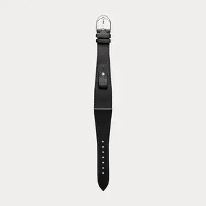 Ralph Lauren Medium Stirrup Calfskin Watch Strap - Black