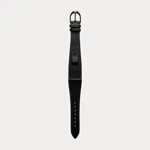 Ralph Lauren Medium Stirrup Calfskin Watch Strap - Black/black
