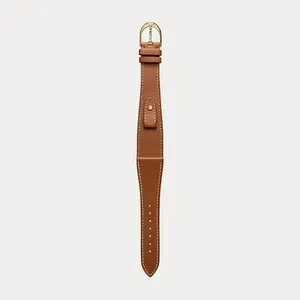 Ralph Lauren Medium Stirrup Calfskin Watch Strap - Tan/gold