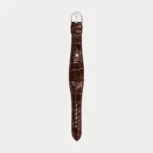Ralph Lauren Medium Stirrup Alligator Watch Strap - Brown