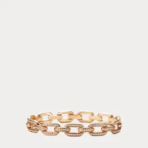 Ralph Lauren Pavé Diamond Rose Gold Chain Bracelet - Rose Gold With Diamonds