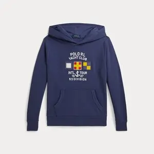 Ralph Lauren Logo French Terry Hoodie - Light Navy