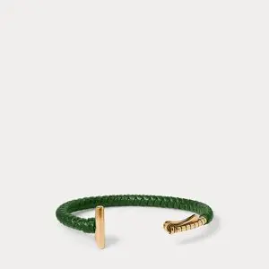 Ralph Lauren Braided Polo Mallet Cuff - Green/yellow
