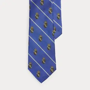 Ralph Lauren Striped Silk Repp Neck Tie - Blue