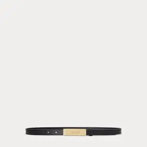 Ralph Lauren Logo Leather Belt - Black