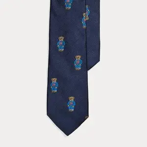 Ralph Lauren Polo Bear Silk Twill Neck Tie - Navy