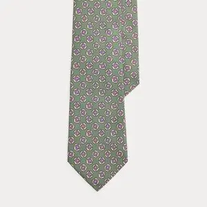 Ralph Lauren Printed Silk Twill Tie - Green