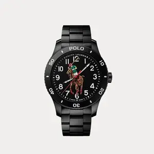 Ralph Lauren Polo Watch Steel Bracelet - Black Dial