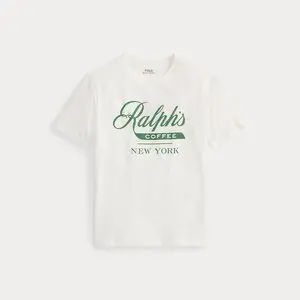Ralph Lauren S Coffee Cotton Jersey Tee - White