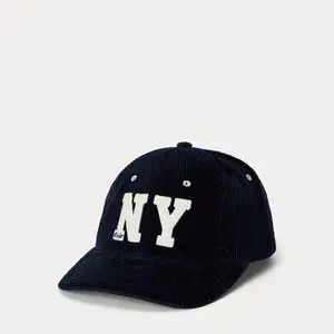 Ralph Lauren Ny Patch Corduroy Cap - Hunter Navy