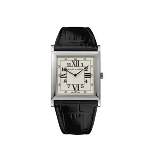 Ralph Lauren Silver 32 Mm Square Watch