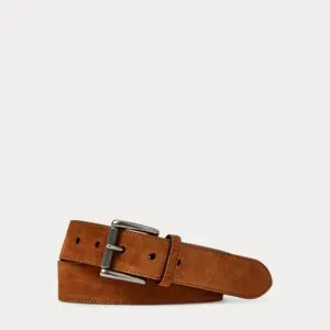 Ralph Lauren Suede Roller-buckle Belt - Cacao