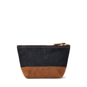 Ralph Lauren Suede-trim Denim Pouch