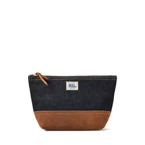 Ralph Lauren Suede-trim Denim Pouch