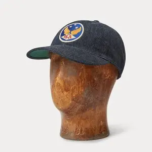 Ralph Lauren Winged-logo Denim Cap - Rinse