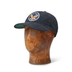 Ralph Lauren Winged-logo Denim Cap - Rinse