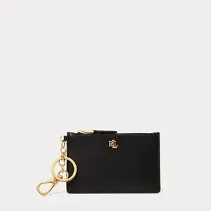 Ralph Lauren Leather Zip Card Case - Black