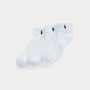 Ralph Lauren Sport Ankle Socks 3 Pack - White