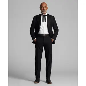 Ralph Lauren Slim Fit Wool Western Tuxedo Trouser